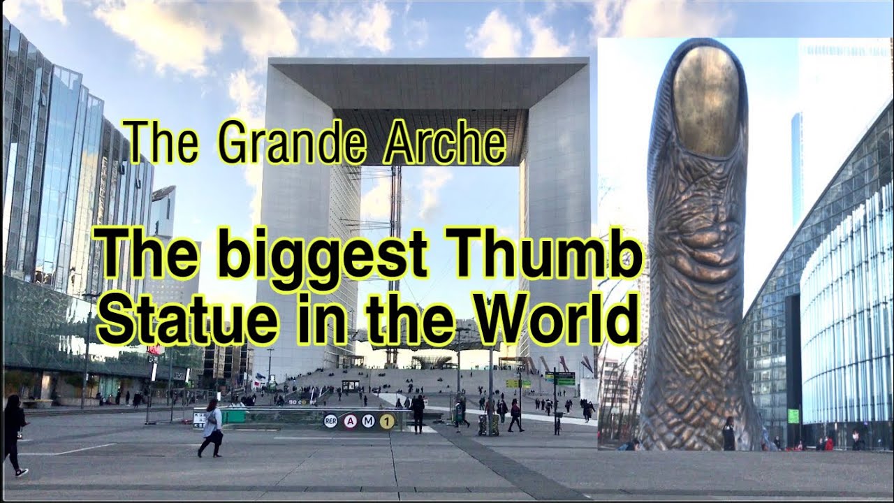 THE GIANT THUMB STATUE IN PARIS - YouTube