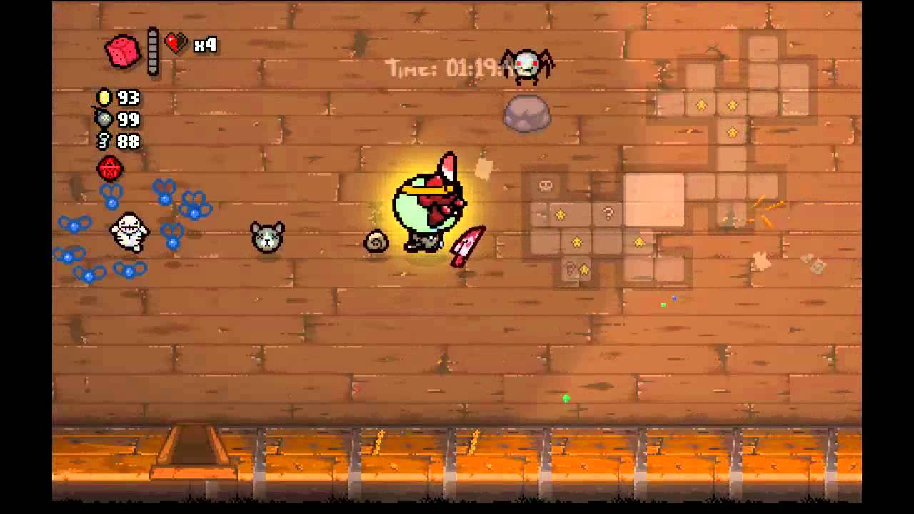 Binding of Isaac Rebirth extreme damage Ipecac tears with Flies - YouTube