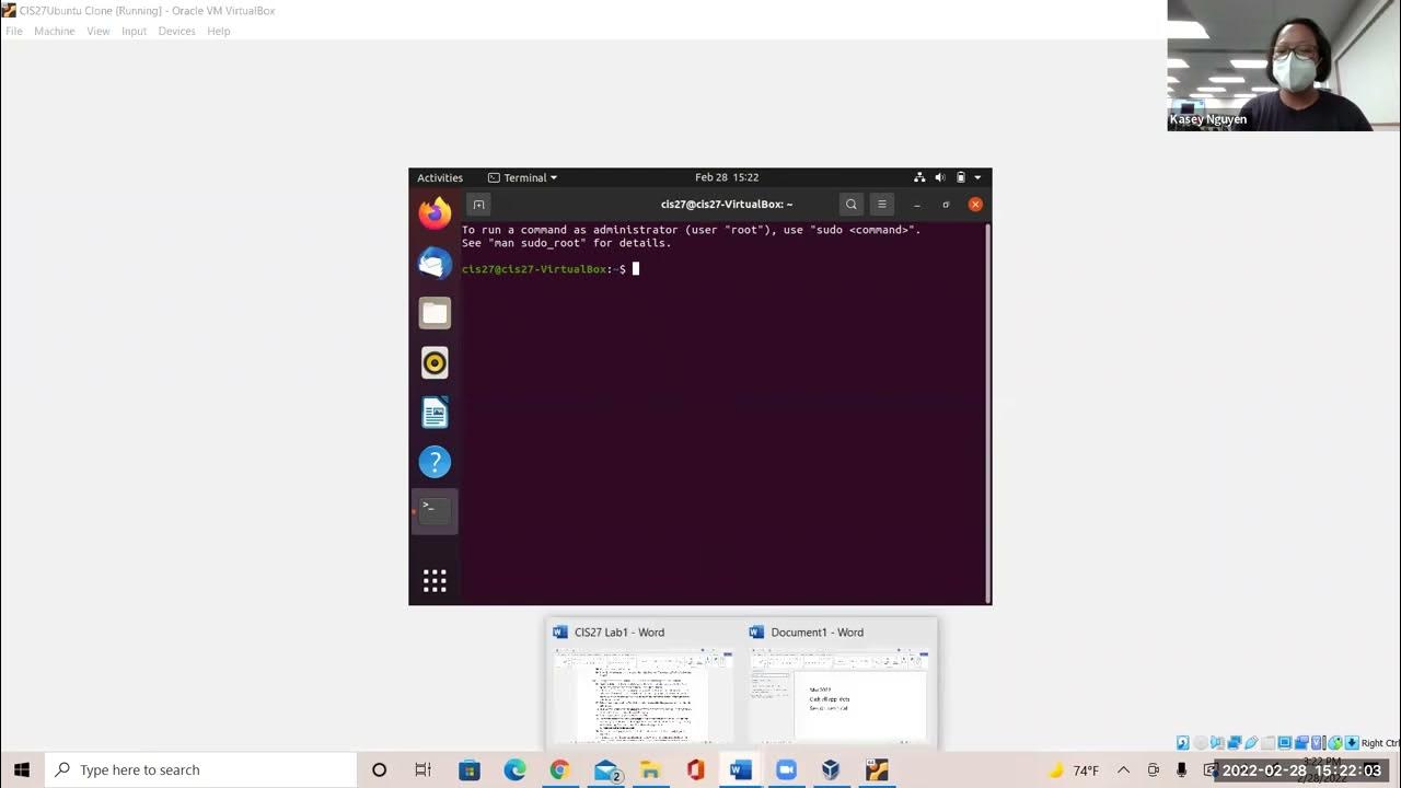 CIS27 Lab 1: Using commands in Ubuntu Linux - YouTube
