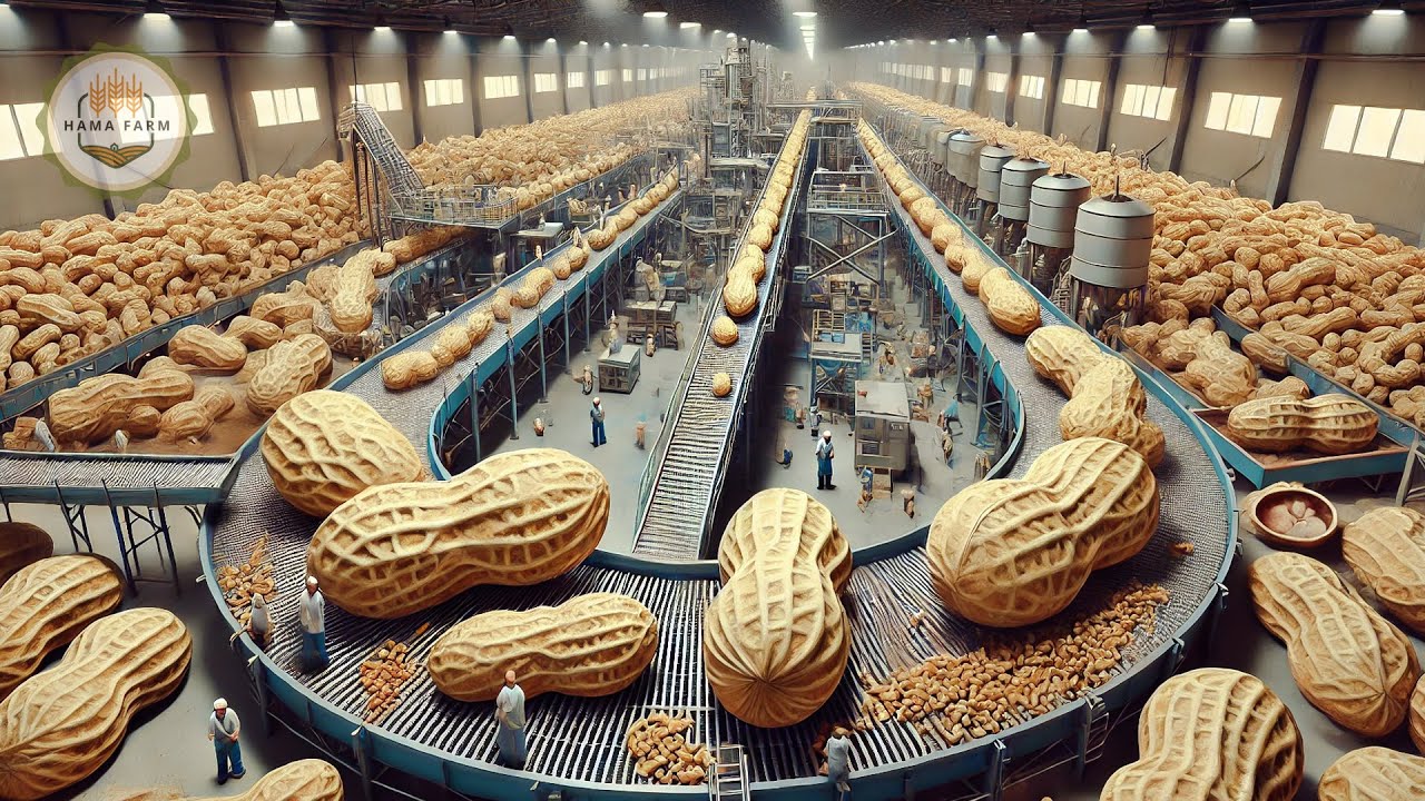 How To Process Millions Of Tons Of Peanuts To Make Delicious Peanut Butter In A Processing ...