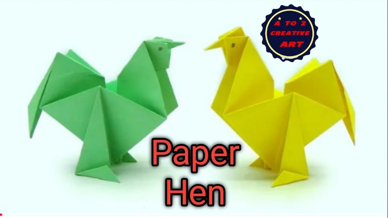 How To Fold A Paper Hen Easy Tutorial | DIY Paper Chicken Marking Idea ...