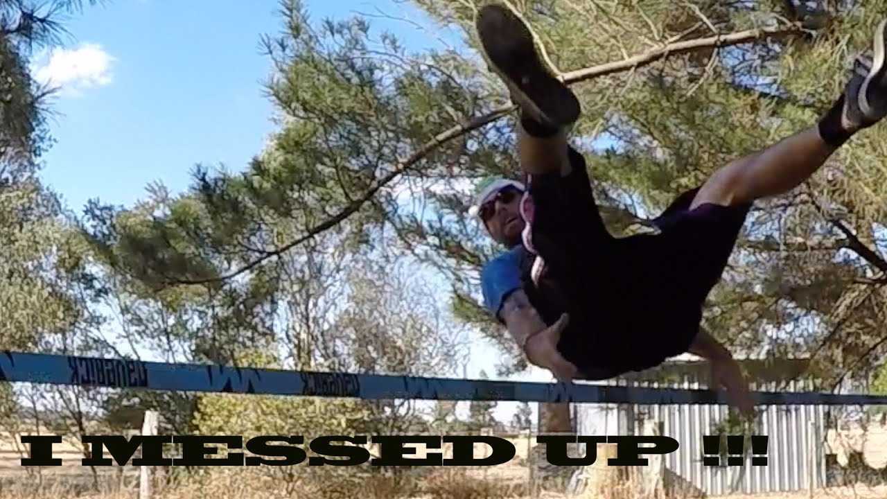 SLACKLINE FAIL - BROKEN COLLAR BONE - YouTube