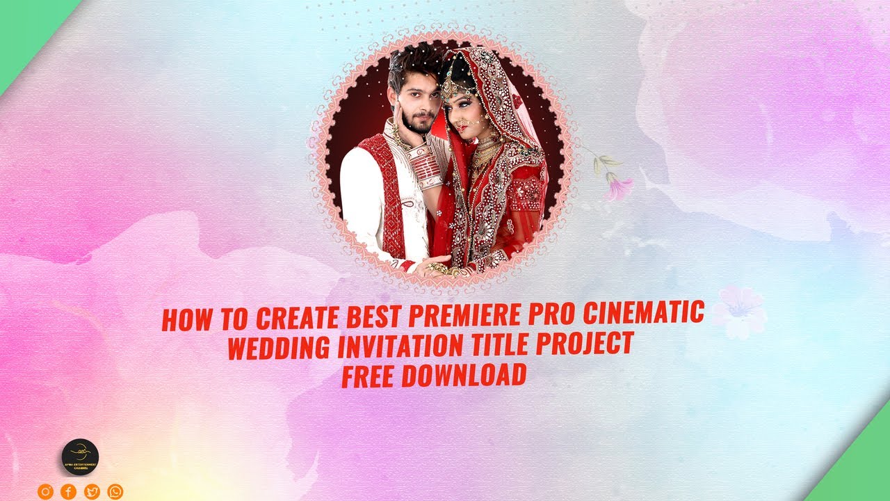 🔥HOW TO CREATE PREMIERE PRO WEDDING INVITATION TITLE PROJECT FREE ...