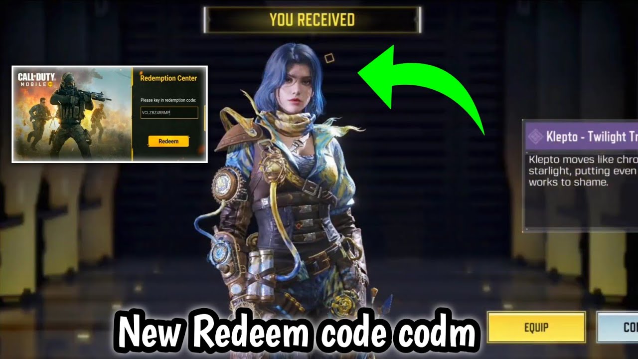 Cod Mobile New character Skin Redeem code 2025 | Garena codm Redeem ...