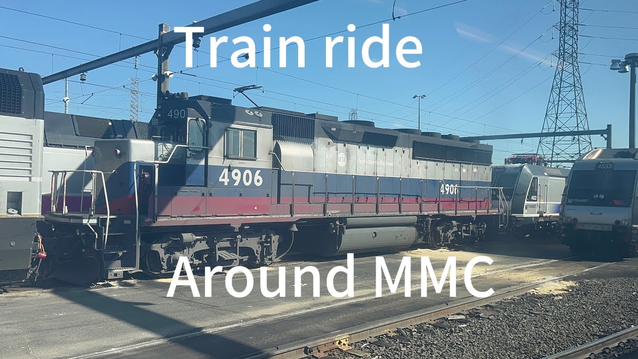 Train ride throw NJT’s meadowlands maintenance center yard - YouTube
