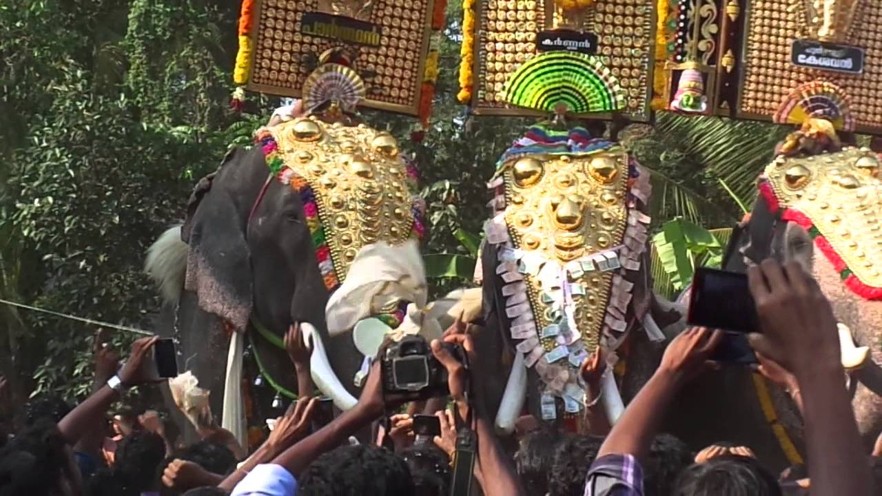 Parthan , Karnan nd p kesavan in kooturamb pooram 2014 - YouTube