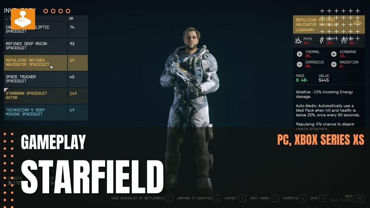 Starfield - inventory + gameplay (PC/4k) - YouTube