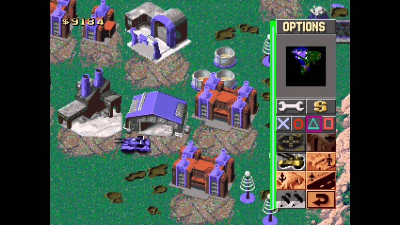 PS1 - Command & Conquer Red Alert skirmish Gameplay - YouTube
