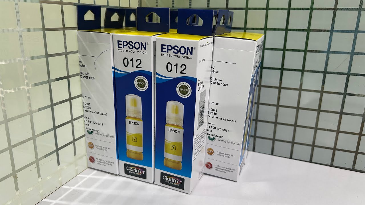 Epson 012 Yellow Ink Bottle - YouTube