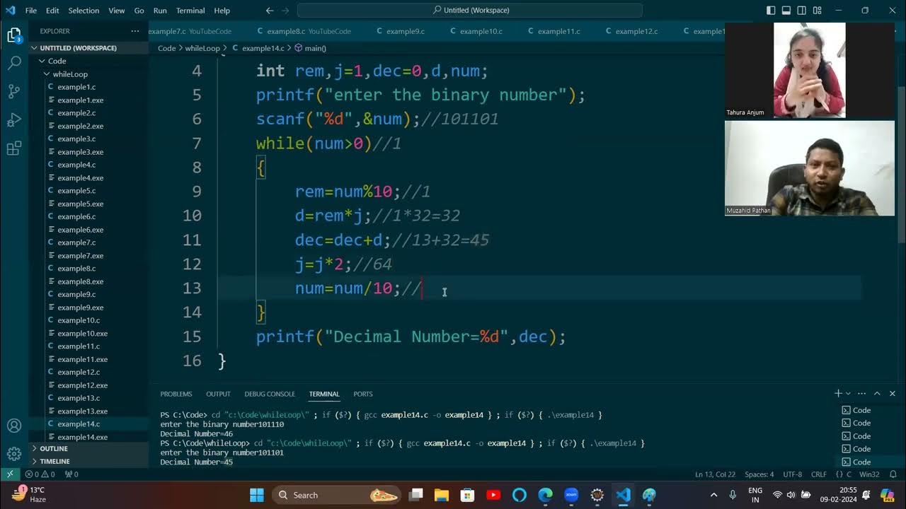 C Programming While Loop Binary To Decimal Demo Videos Cprogramming Coding Logic Youtube