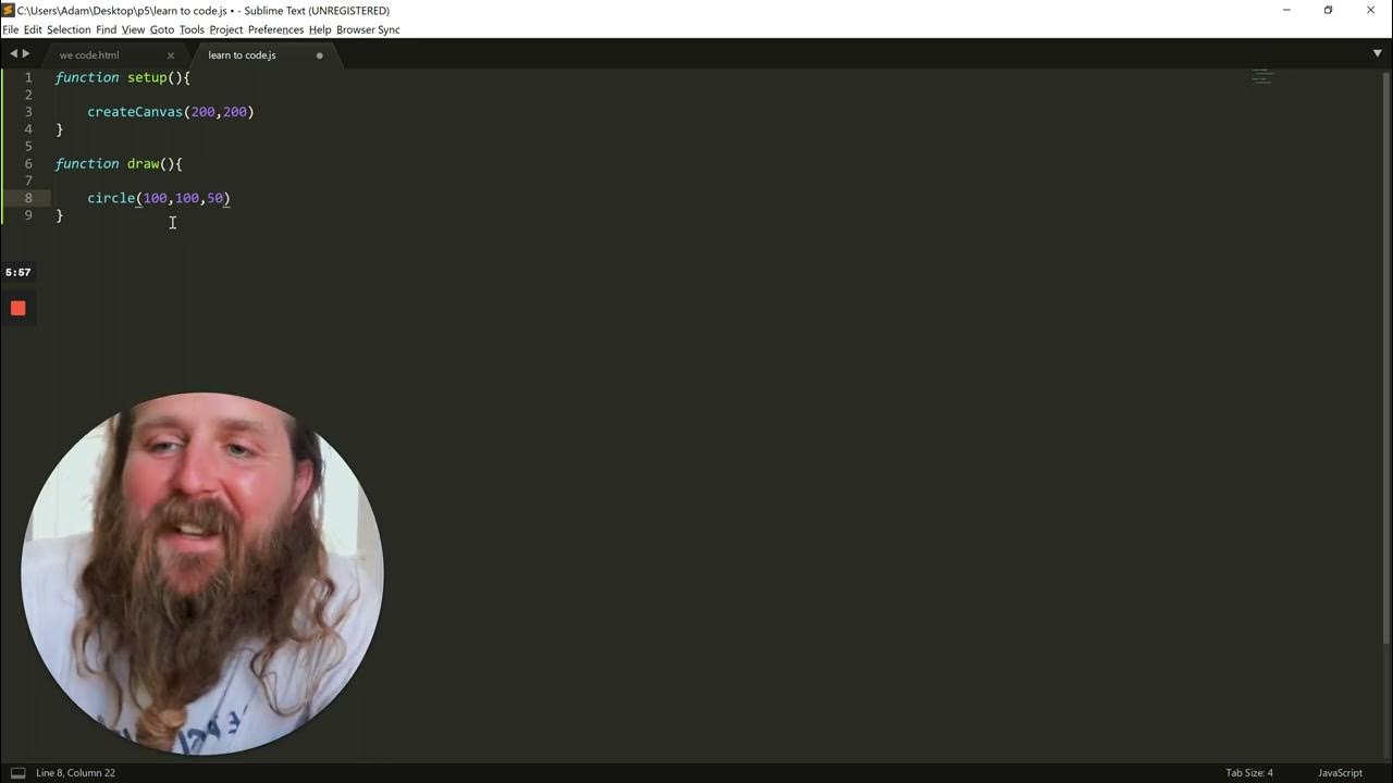 Learn to Code with JavaScript and p5js Total Introduction for You! - YouTube