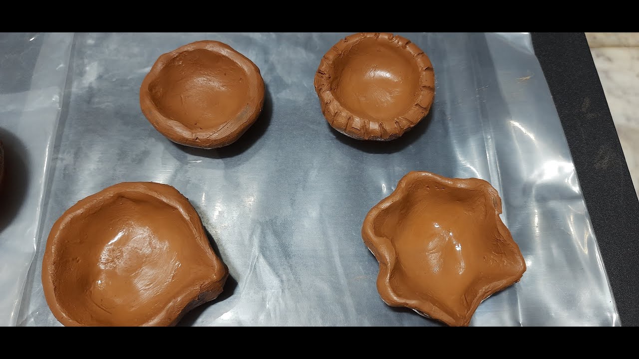 DIY: How to Make Diyas with Natural Clay || Handmade Clay Pots ...