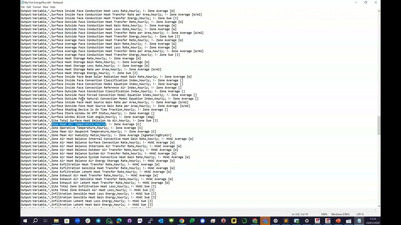 Tutorial Energyplus Define Output Variables Youtube