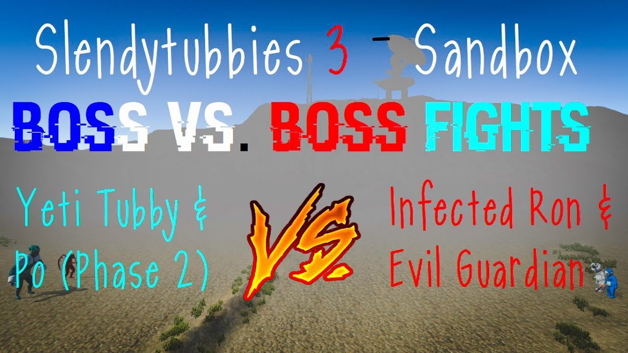 Slendytubbies 3 Boss vs Boss Fight #5 (Yeti Tubby & Po 2st Form Vs ...