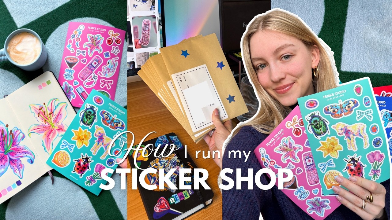 How I run my sticker shop as a 25y/o fulltime artist - YouTube