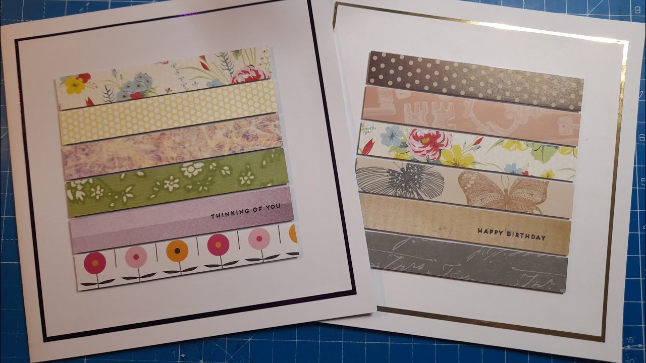 Floating CAS Card using up my scraps - YouTube