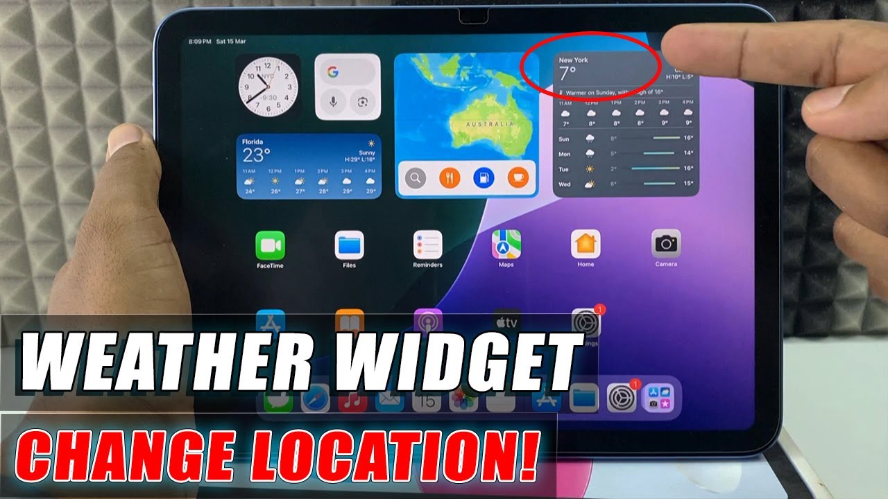 How to Change Location on Weather Widget iPad? - YouTube