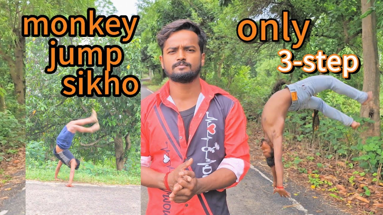 Monkey jump 🐒 सिखो सिर्फ़ 3 - Step 👈 how to do monkey jump | Tutorial ...