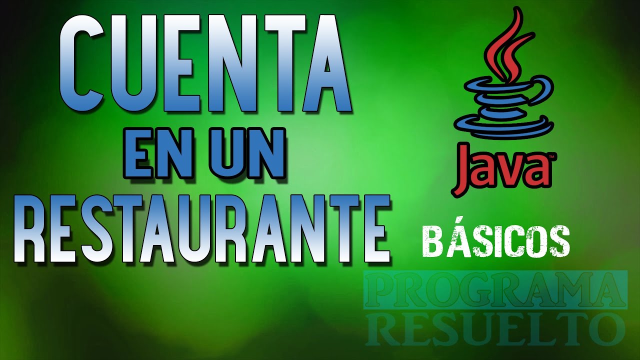 #19 [Java] – Valor de una compra en un restaurante - YouTube