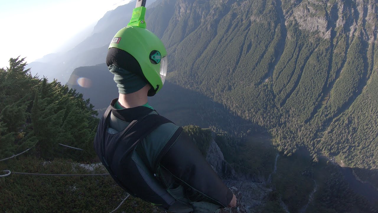 WSBASE#1 First Wingsuit BASE Jump - YouTube