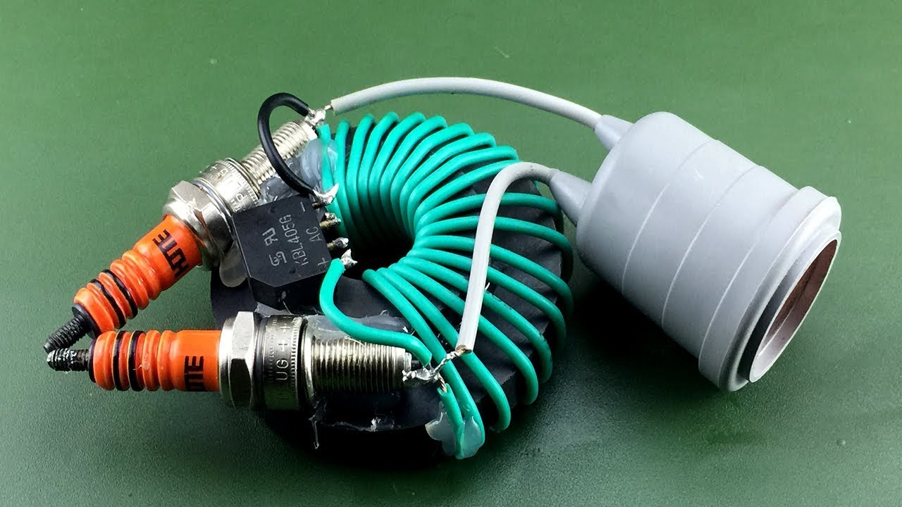 Free energy generator electric using magnet with spark plug 100% - YouTube