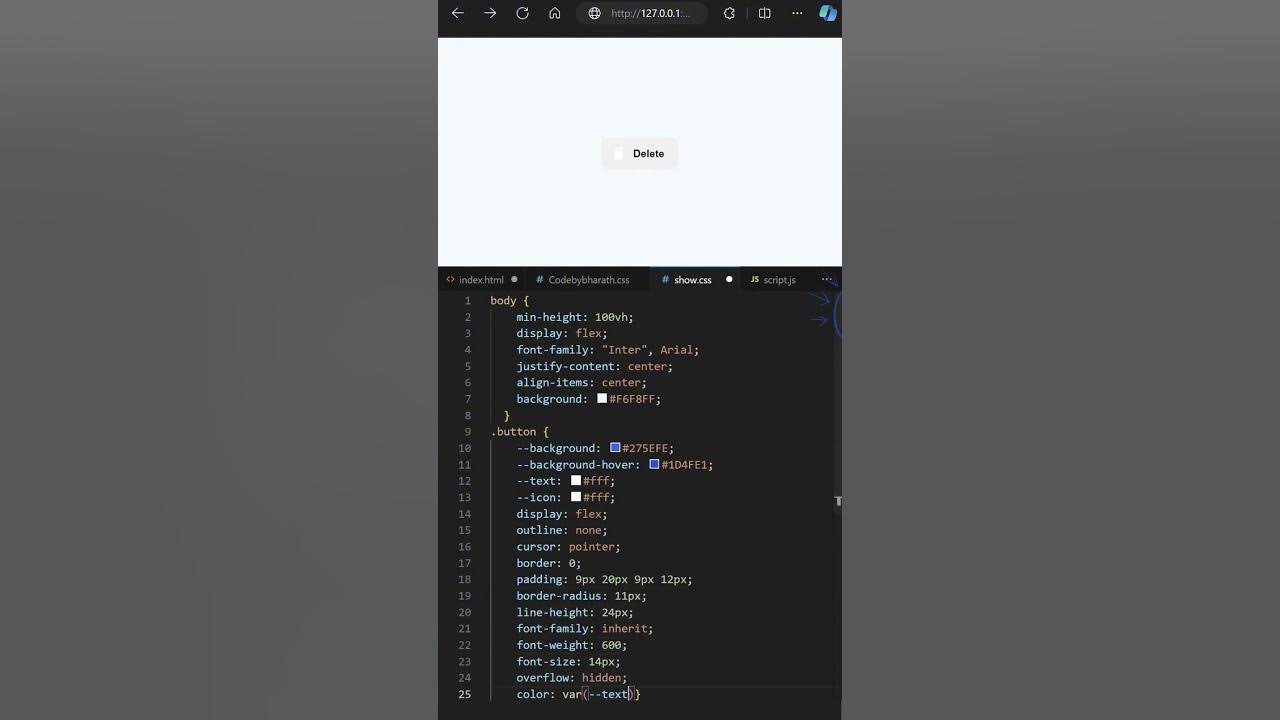 Micro CSS delete button animation🤯 #coding #cssanimation #webdevelopment #frontend #css - YouTube