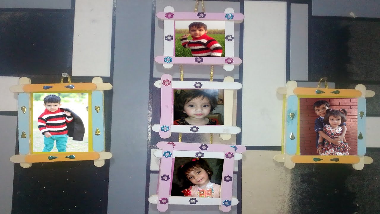 ice cream stick photo frame - YouTube