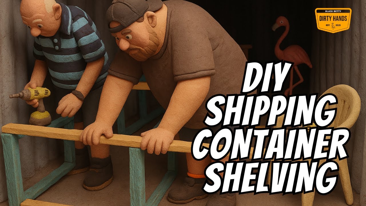 DIY SHIPPING CONTAINER SHELVING - YouTube