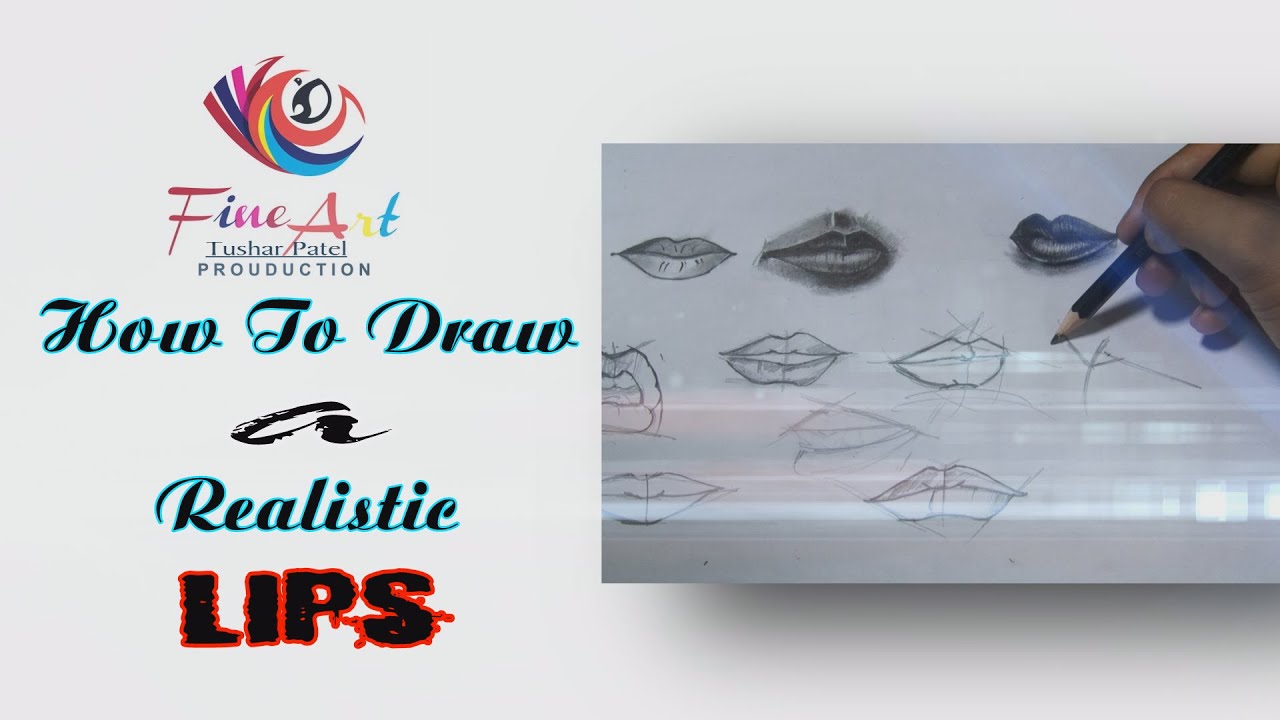 How To Draw a Realistic Lips Step by Step /#8 - YouTube