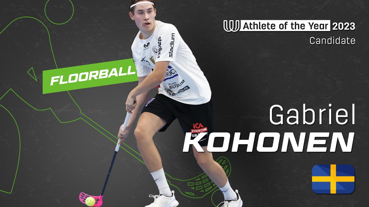 Gabriel Kohonen - Floorball candidate for The World Games Athlete of the Year 2023 - YouTube