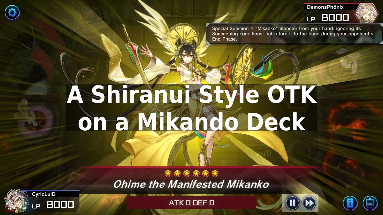 Yu-Gi-Oh! Master Duel | A Shiranui Style OTK on a Mikanko Deck - YouTube