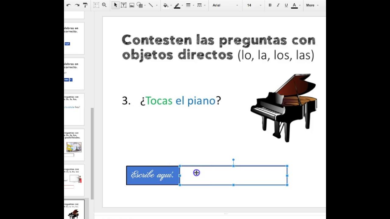 Spanish Object Pronouns Google Drive Activity - YouTube