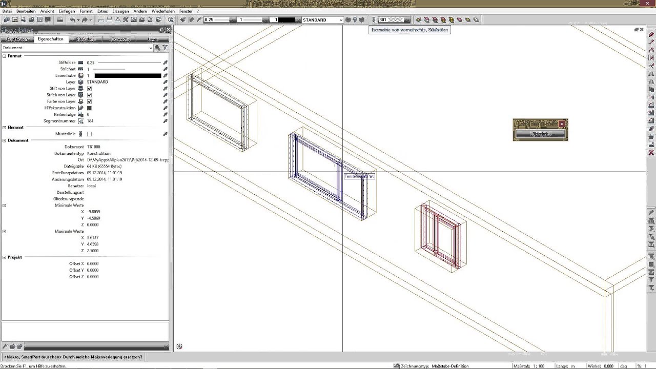 a08 allplan fenster smartparts 2 - YouTube