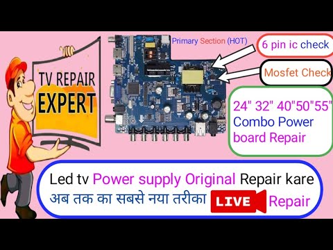 Led tv Combo Board Repair !! Led/Lcd/4k tv Repair!! Led tv Power supply ...