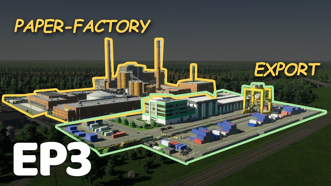 Paper Factory & Rail Exports = BIG Profits! | Cities: Skylines 2 ...