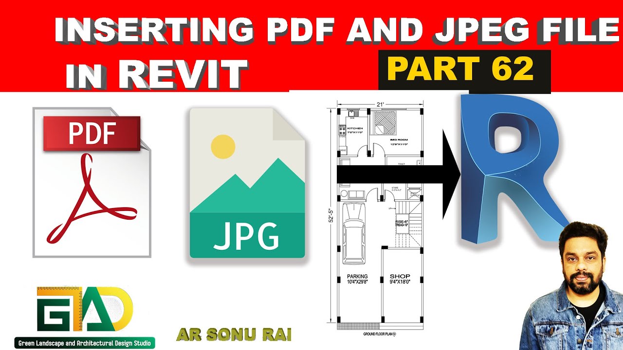 PART 62-INSERTING PDF AND JPEG FILE IN REVIT #revit #bim - YouTube