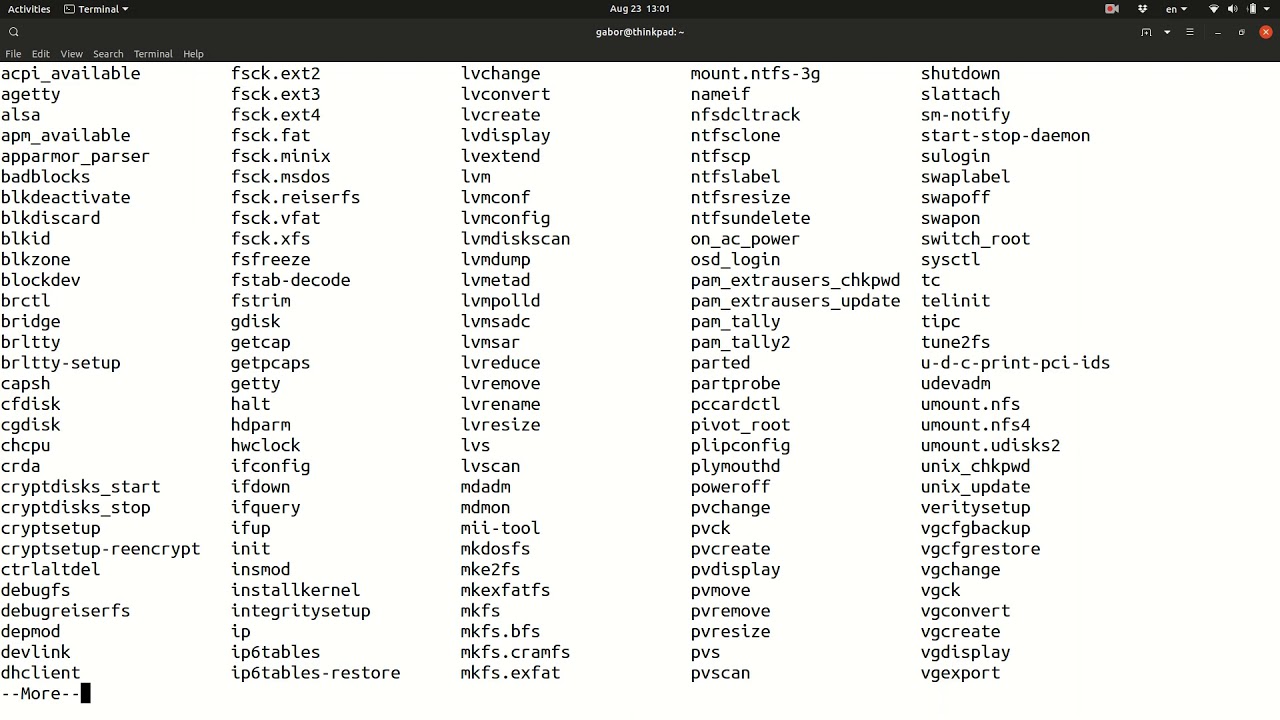 Linux tab completion of ls - YouTube