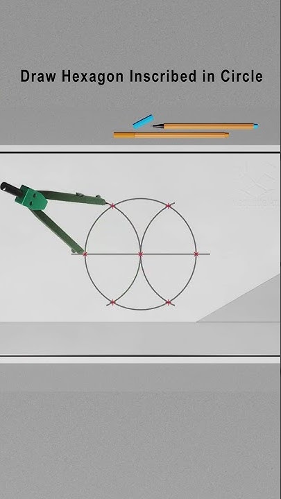 How to Draw a Hexagon Inscribed in a Circle #shorts - YouTube