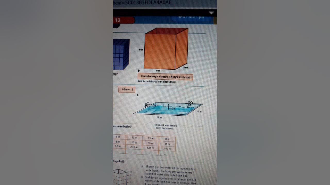 Rekenen - Alles telt - Groep 7 - Blok 4 - Les 13 - Inhoud berekenen - YouTube
