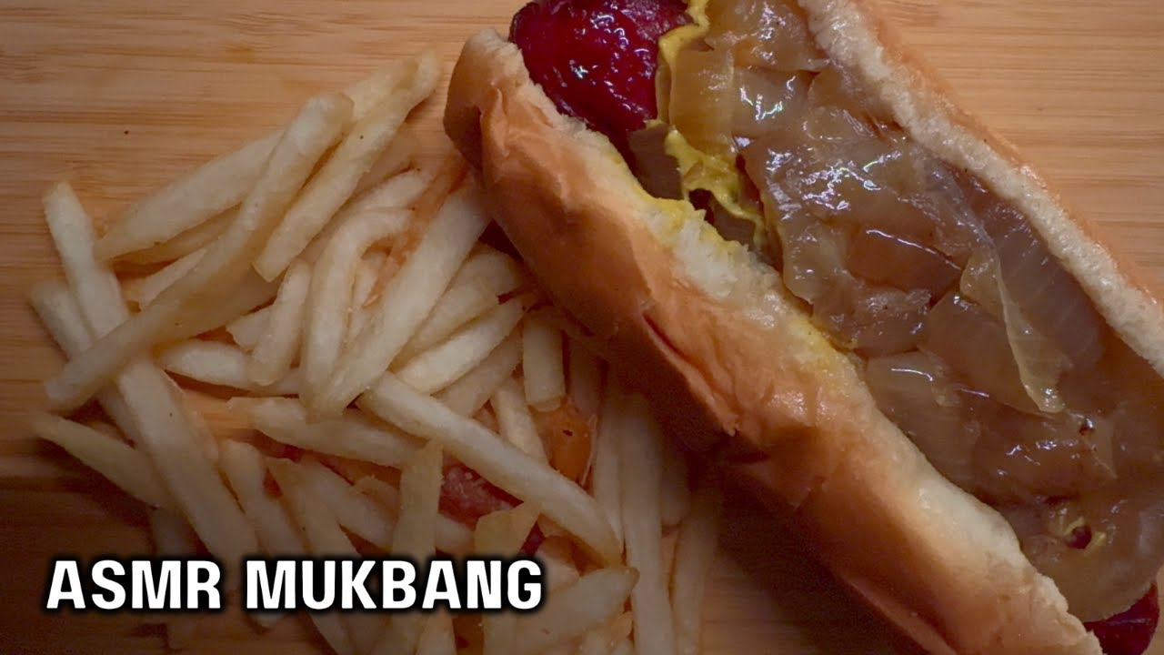 ASMR MAXWELL STREET POLISH & FRIES MUKBANG EATING SOUNDS - YouTube