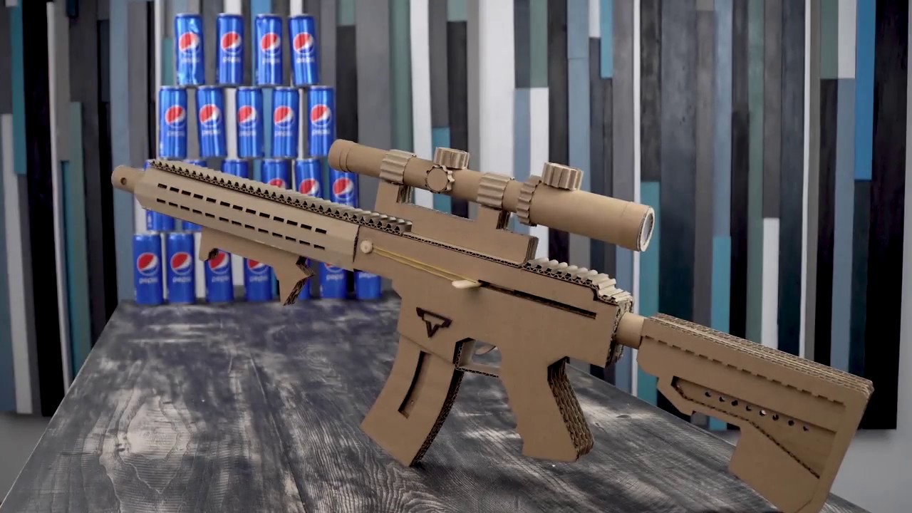 Comment faire un pistolet en carton qui tire Taran Tactical AR 15 - YouTube