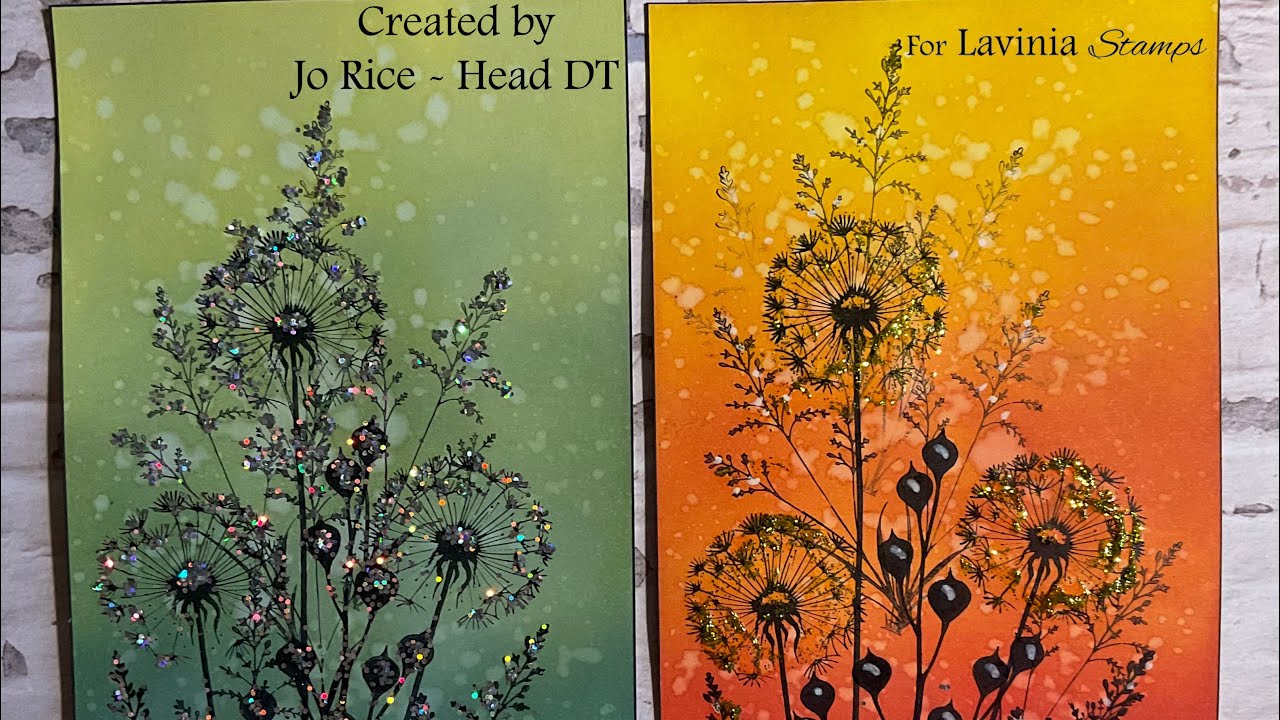 Technique Tuesday with Some Sparkle by Jo Rice #laviniastamps - YouTube