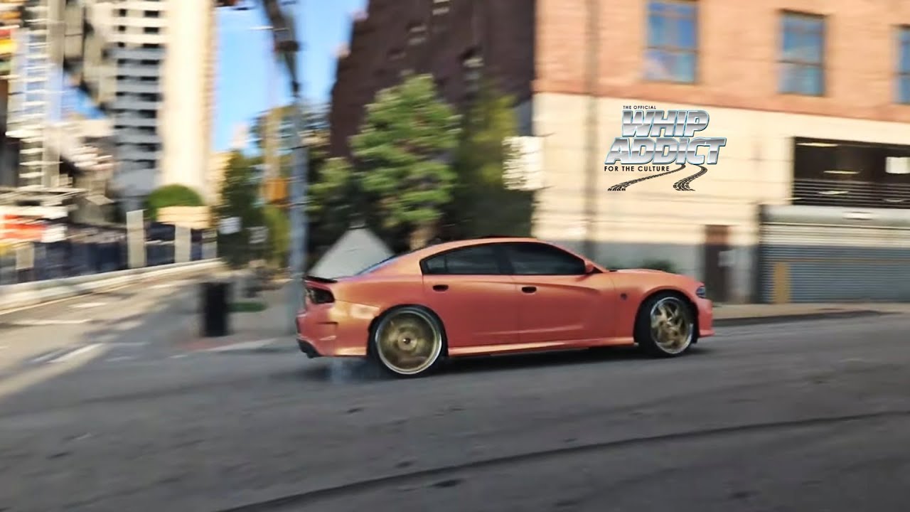 WhipAddict: Pearl Wrapped Charger Hellcat on Brushed Gold Forgiato 24 ...