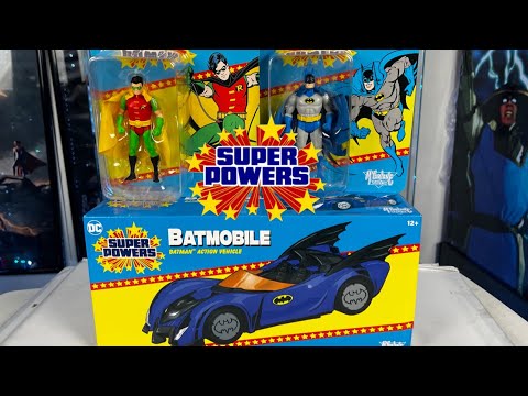 Mcfarlane Toys DC Superpowers Batman & Robin and The batmobile review - YouTube