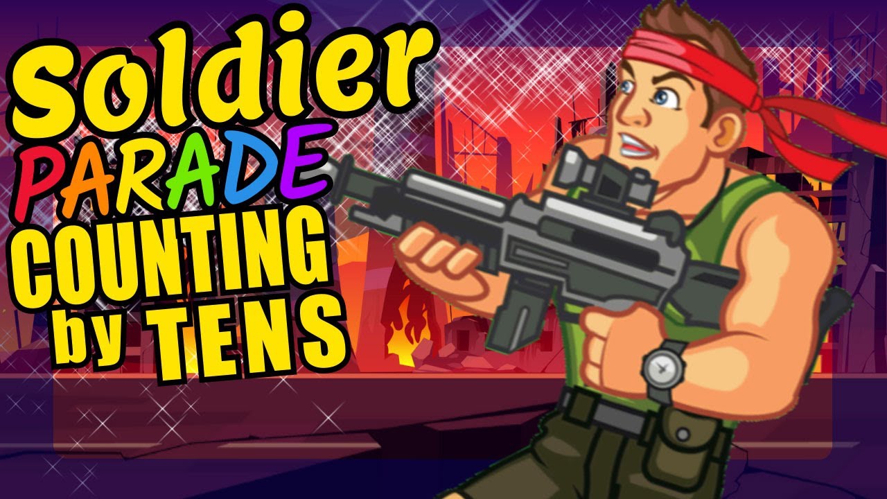 Army Soldier Teaching Counting by Tens Educational Math Video for Kids ...