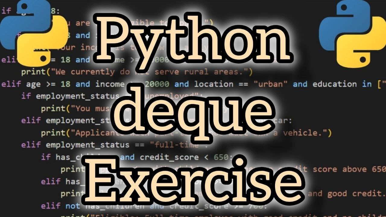 Mastering Data Structure in Python: An Exercise For Deque - YouTube