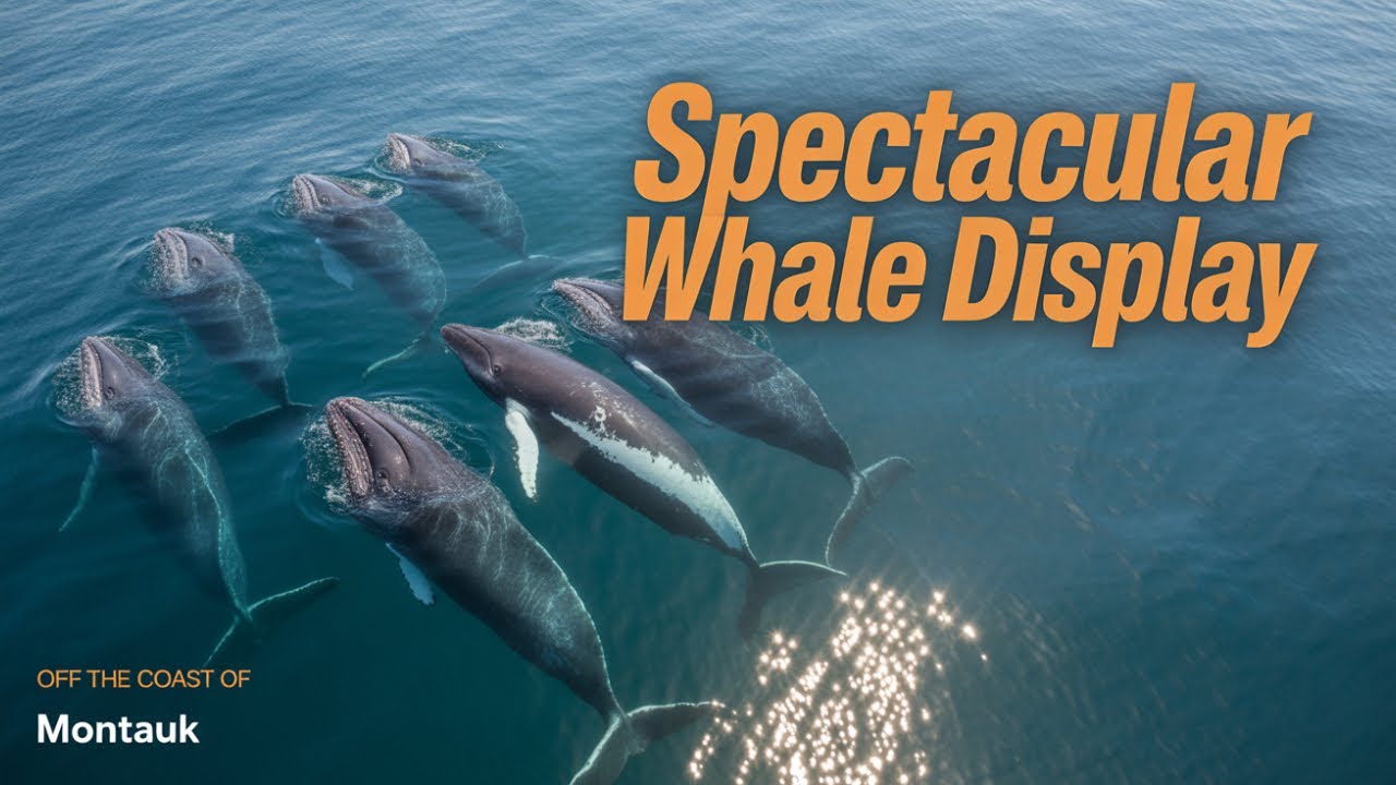 Spectacular Sighting: 6 Finback Whales in Perfect Formation, Guided by ...
