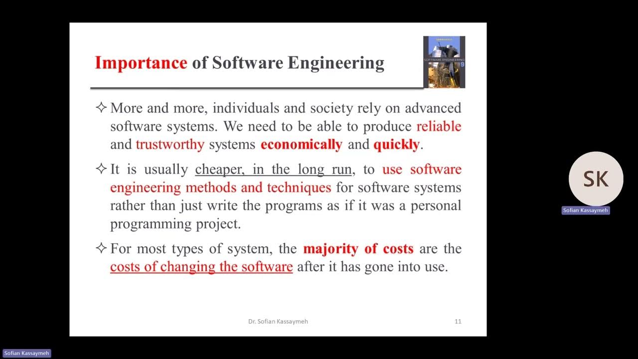 Software Engineering - Chapter 1 - Part 1 - Lec 2 - YouTube