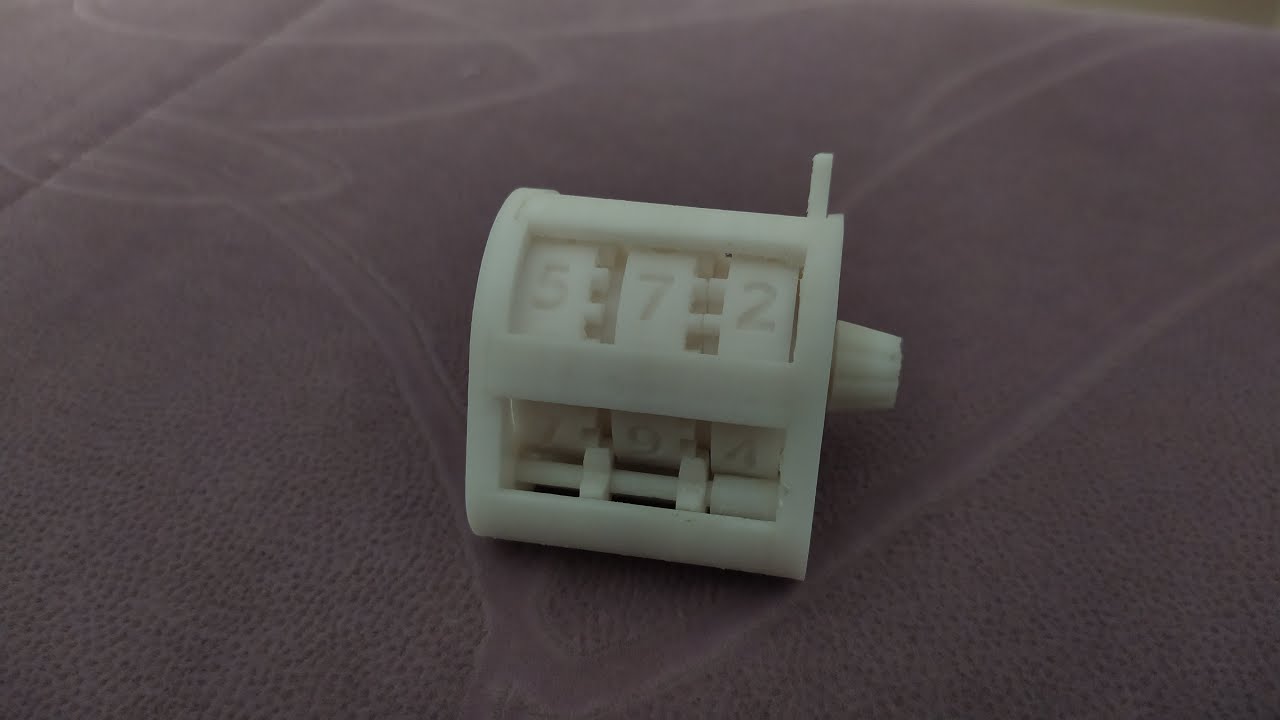 3D printed mechanical tally counter - YouTube