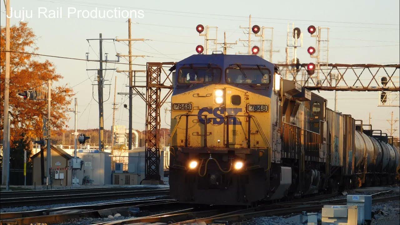 CSX 7848 YN2 C40-8W leads a train at Franklin Park - YouTube